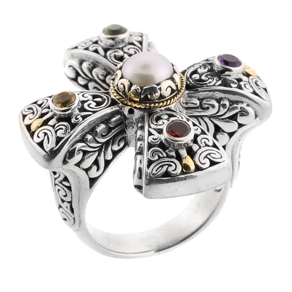 Old World Pearl Cross Ring – Modes Jewelry