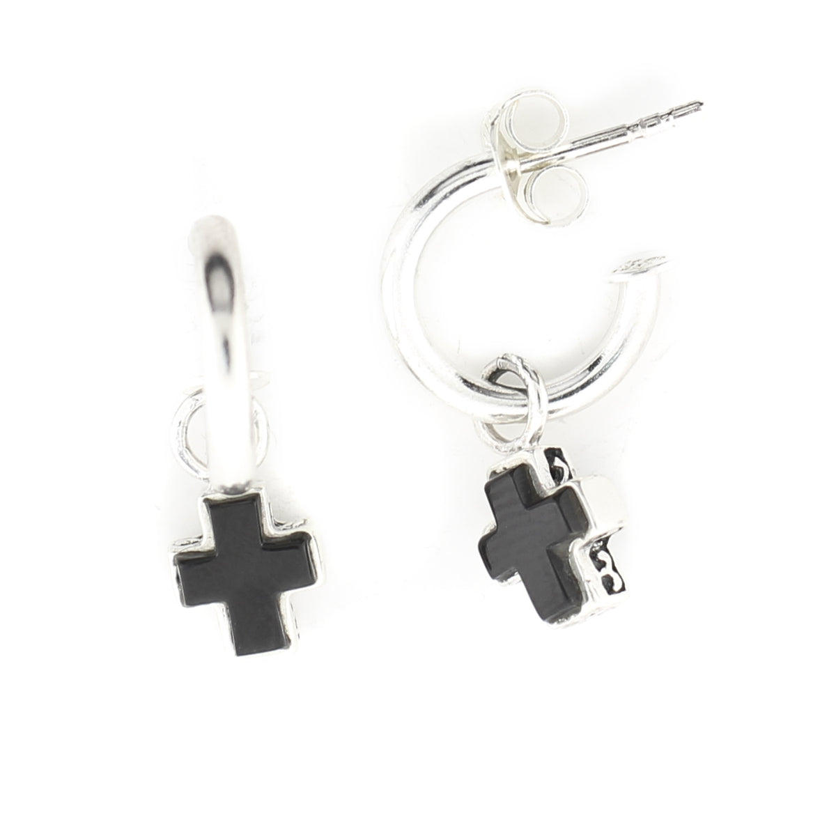 Floating Cross Hoops – Modes Jewelry