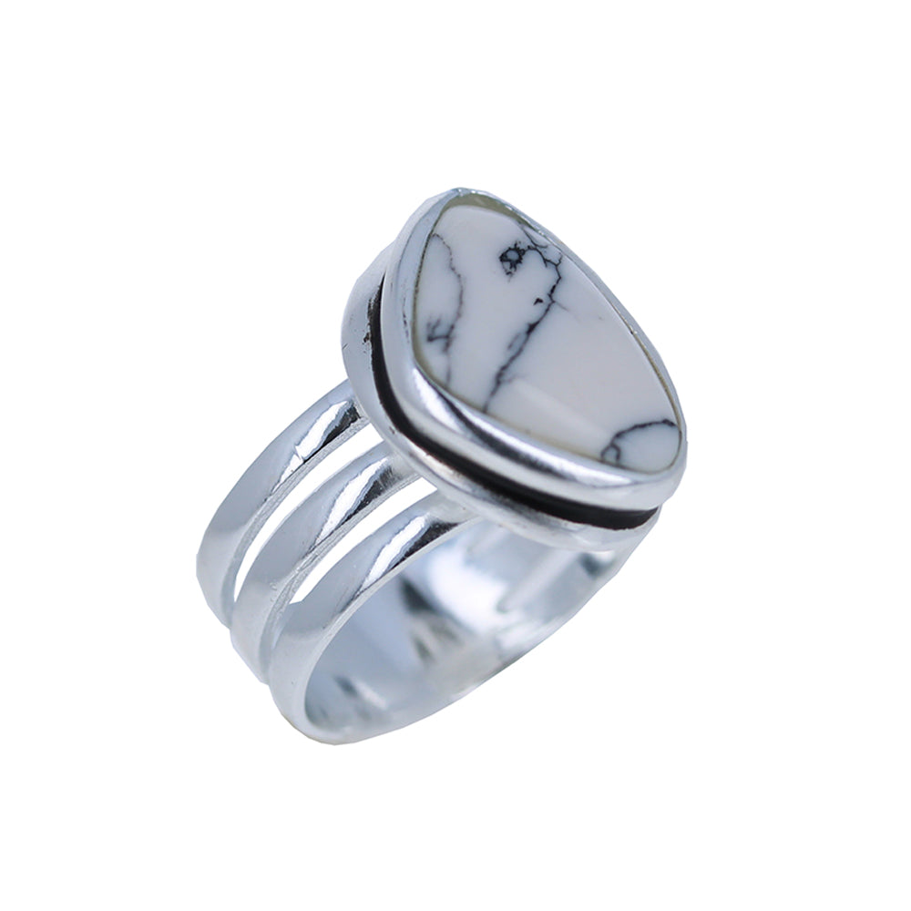 Modern White Turquoise Ring – Modes Jewelry