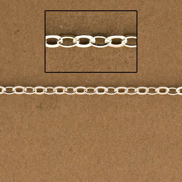 3mm Small Flat Oval Link Chain – Modes Jewelry