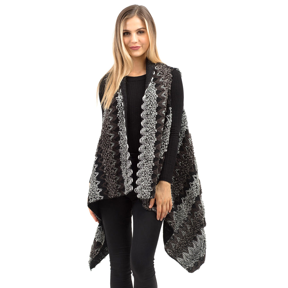 Open Front Knitted Vest – Modes Jewelry